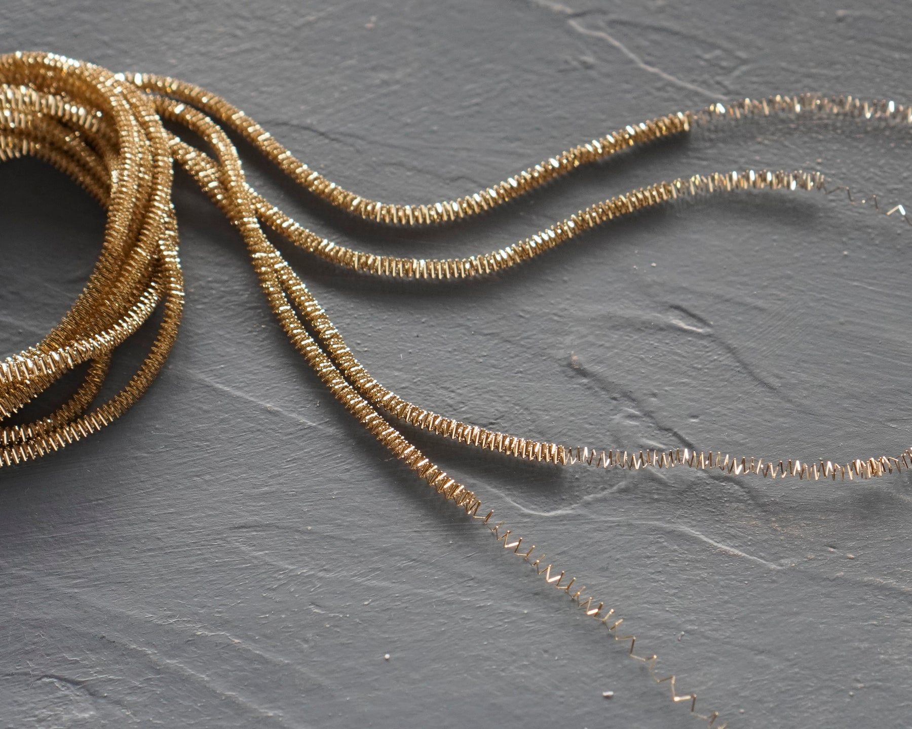 German Crinkle Wire - Gold Spiral Stretch Wire Trim, 4 Strands