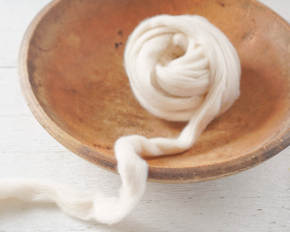 Cotton Roving for Spun Cotton Crafts - Long Staple Cotton Sliver, 3 Ou
