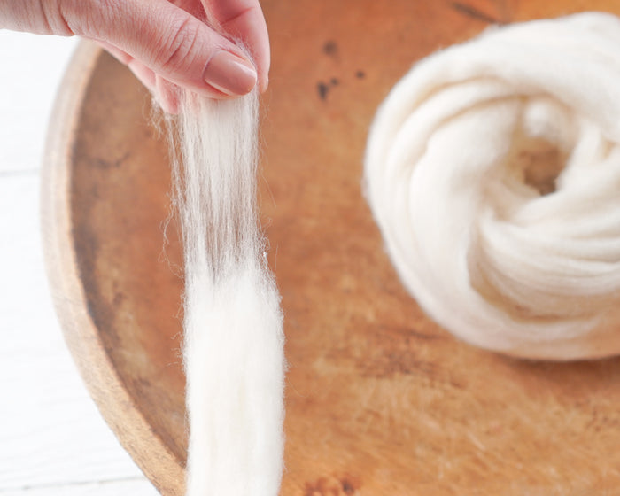 Cotton Roving for Spun Cotton Crafts - Long Staple Cotton Sliver, 3 Ou