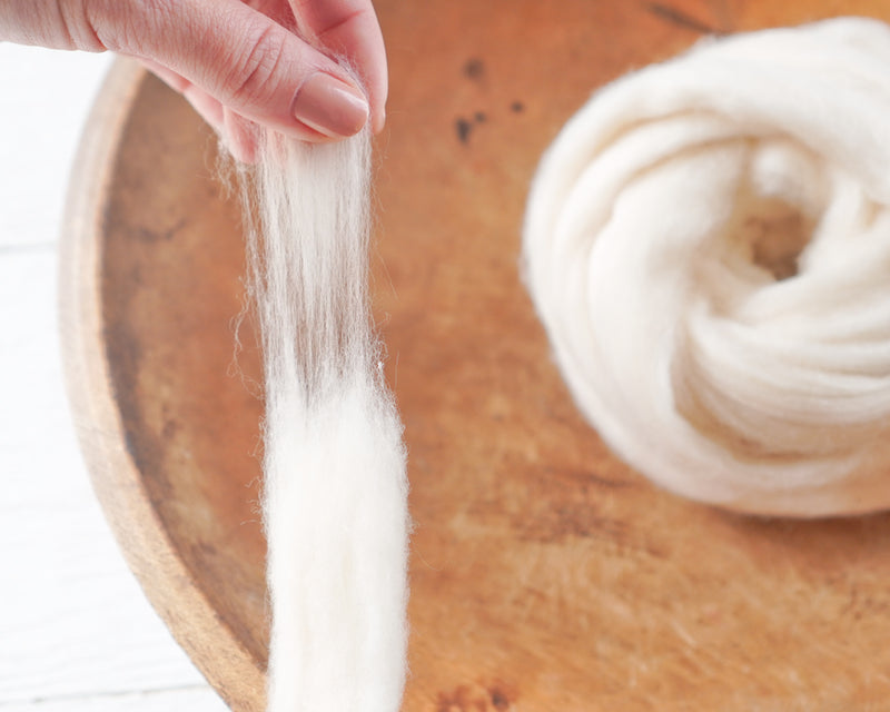 Cotton Roving for Spun Cotton Crafts - Long Staple Cotton Sliver, 3 Ou